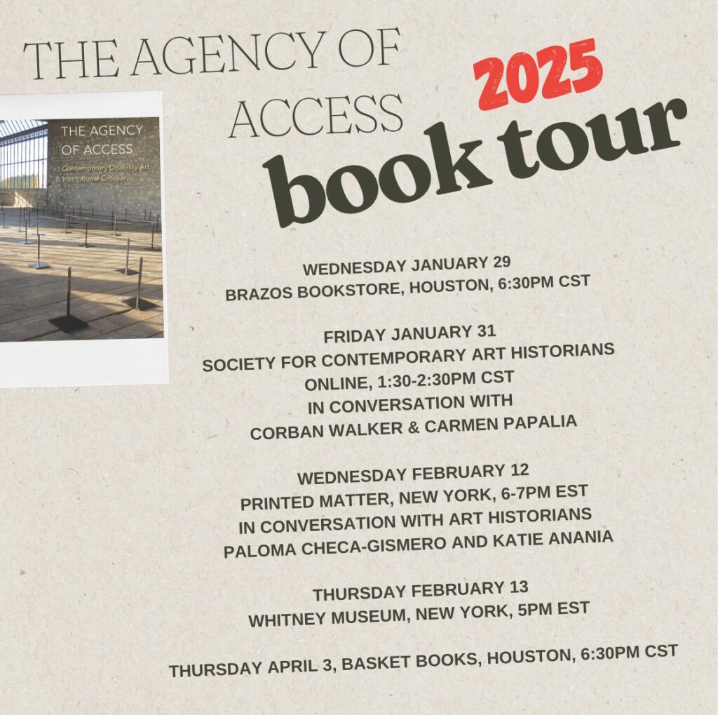 The Agency of Access book tour | Amanda Cachia